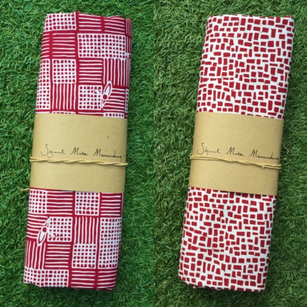 Jual Jual Kain Batik Cap Perahu Sawah Kotak Sawah Merah Sejauh Mata ...