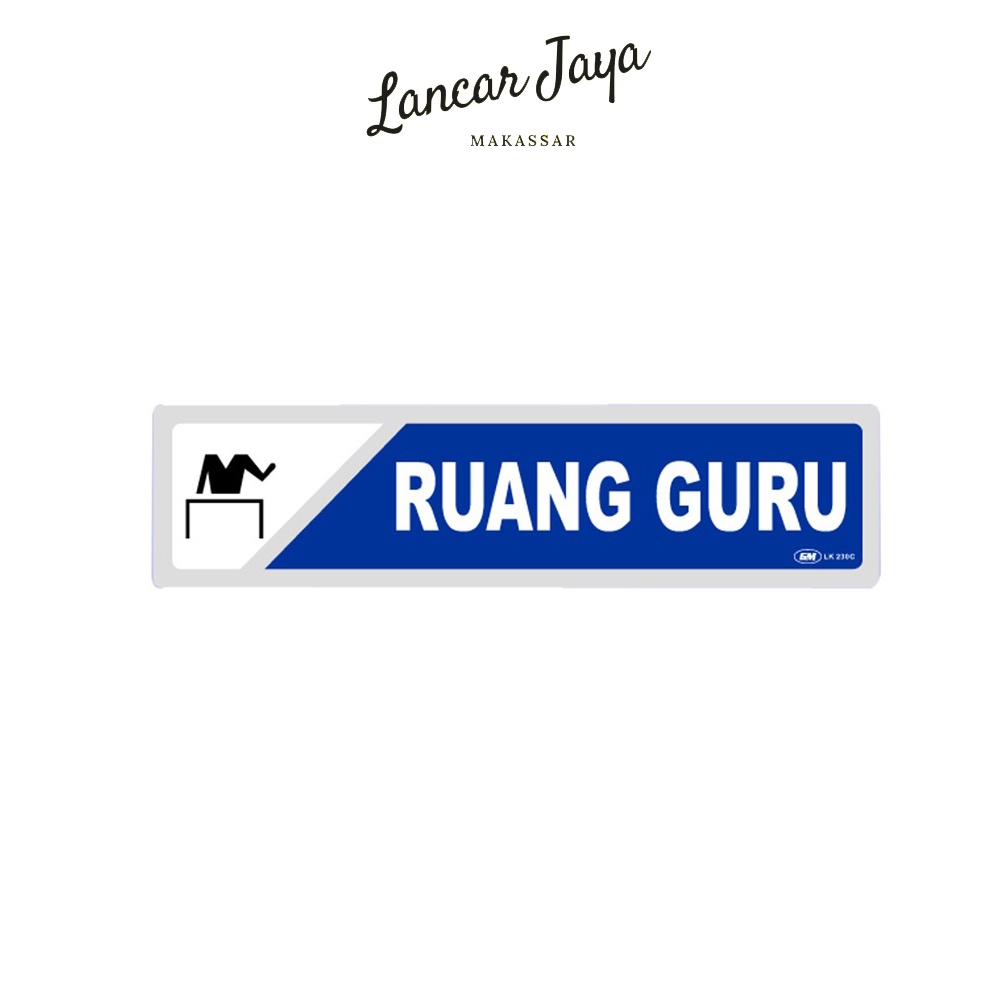 Jual Papan Tanda Sign Board Label Acrylic Ruang Guru Kecil LK 230 C ...