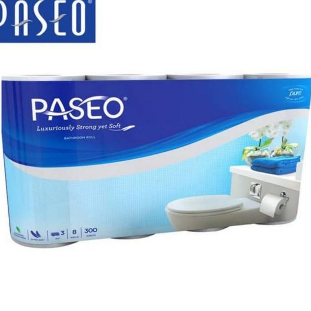 Jual Paseo Elegant toilet core non emboss 8 rolls 300 sheets 3 ply | Shopee Indonesia