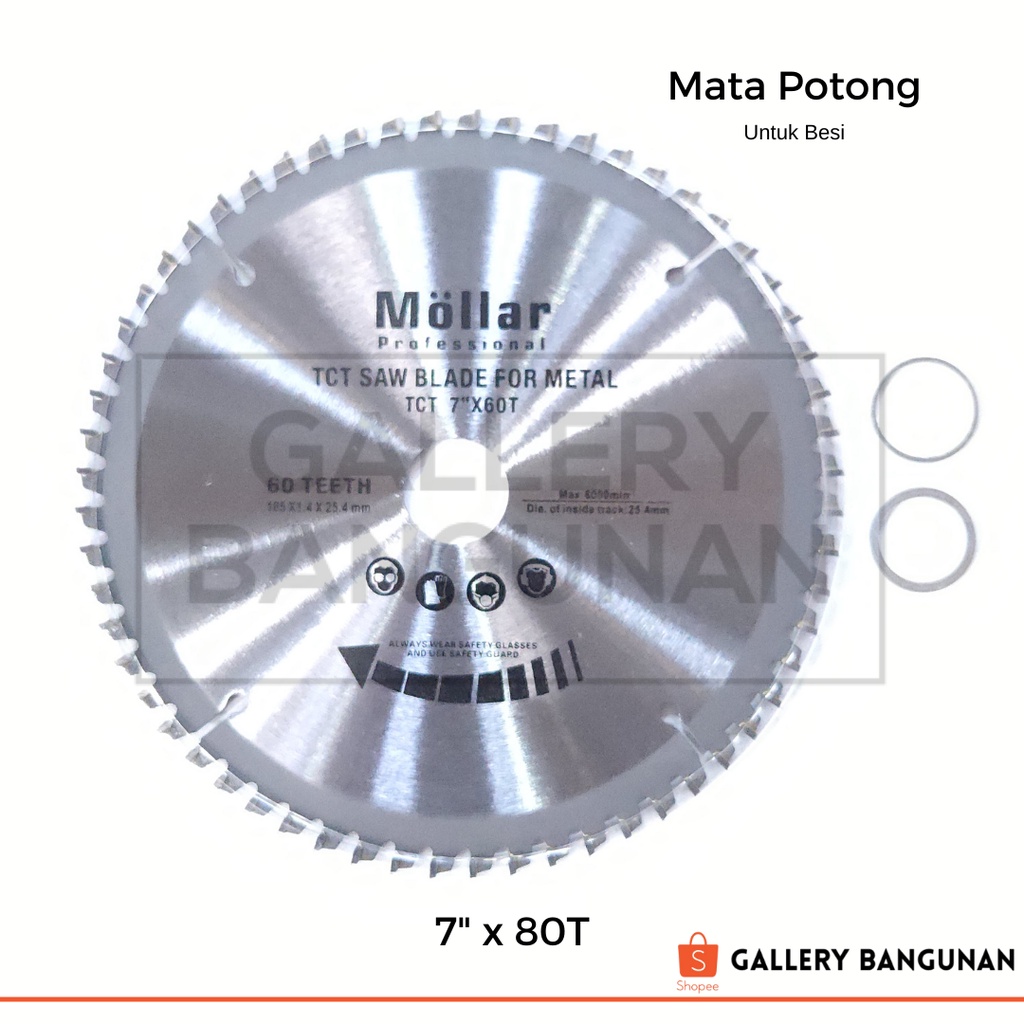 Jual Mata potong gergaji 7" 7in 7 inch Blade Miter Saw Cut Off untuk ...