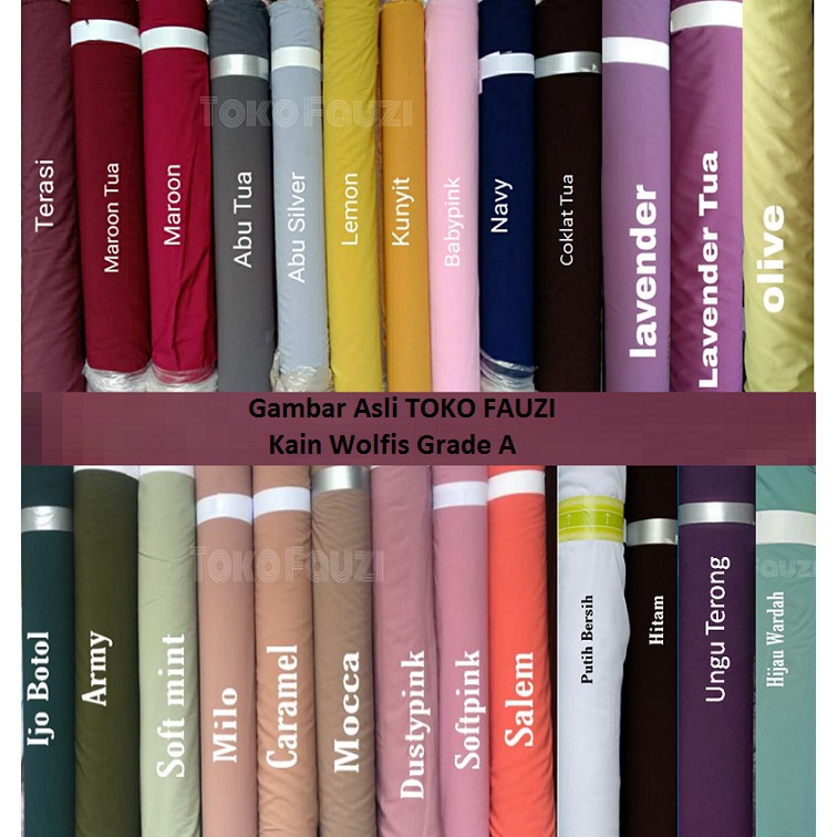 Jual Kain Wolfis Grade A rollan 55yard satu roll | Shopee Indonesia