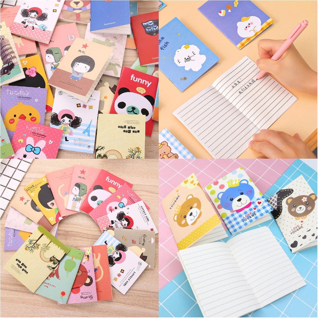 Jual Buku Tulis mini karton karakter lucu note book cartoon mini ...