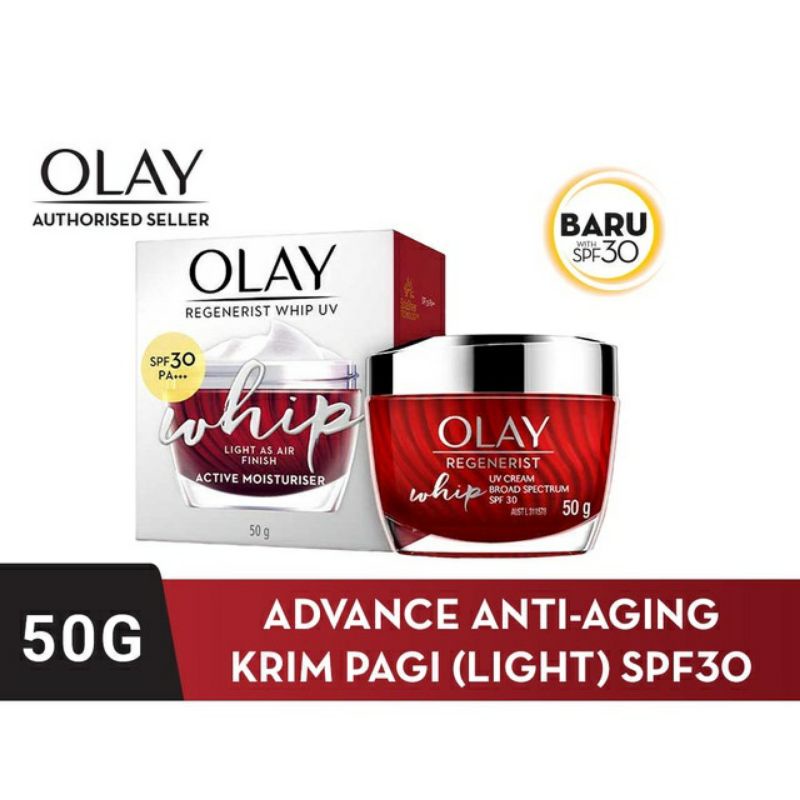 Jual Olay Krim Pelembab Regenerist Whip Active UV Moisturizer Anti Aging Skincare 50g | Shopee ...