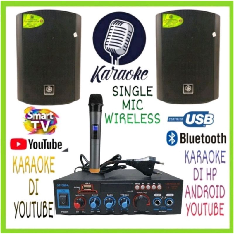 Jual Paket Karaoke Set Speaker 3R 5 IN Ampli Mini Karaoke Smart Tv ...