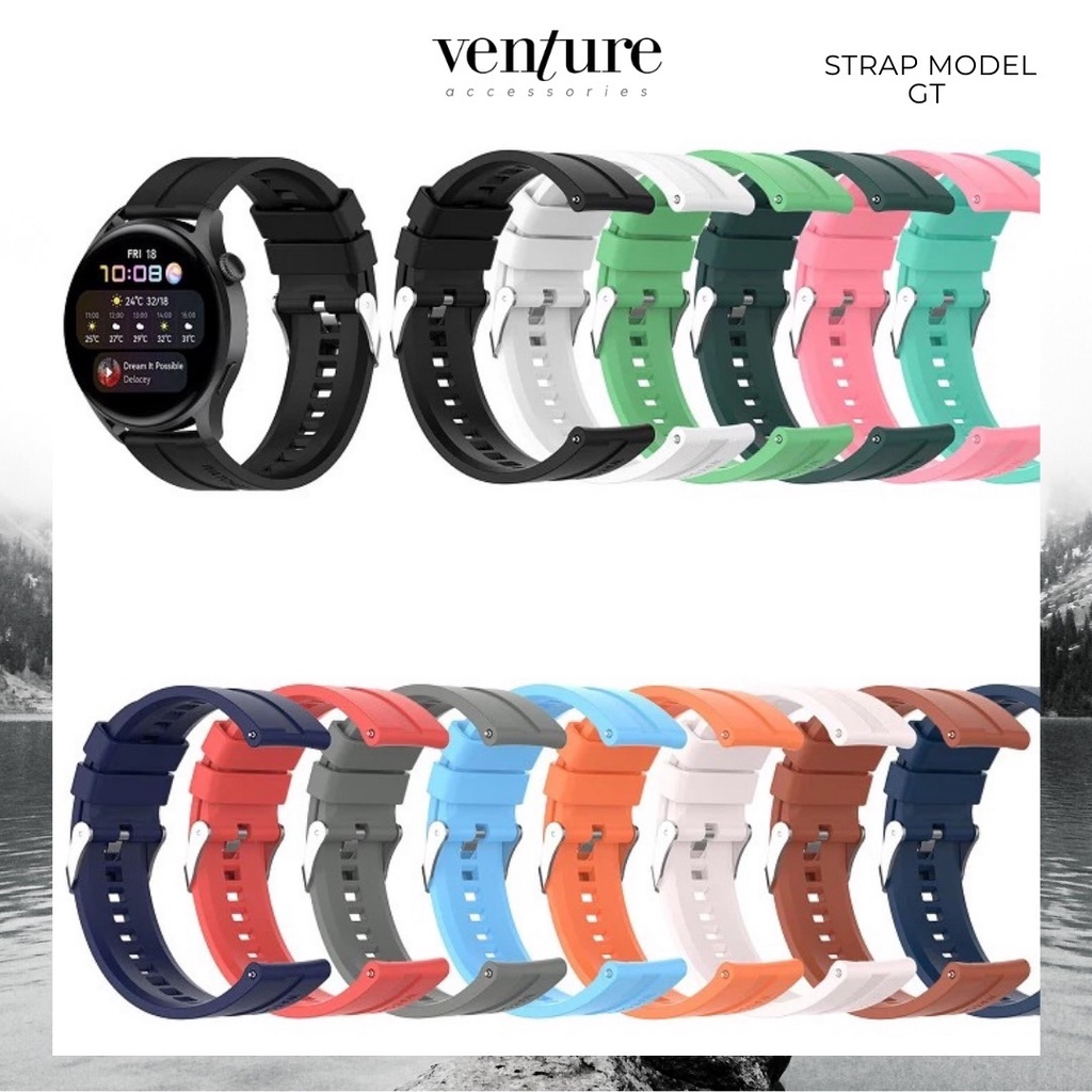 Jual STRAP HUAWEI WATCH 3 / GT 3 / GT3 PRO 46MM MODEL GT RUBBER BAND ...