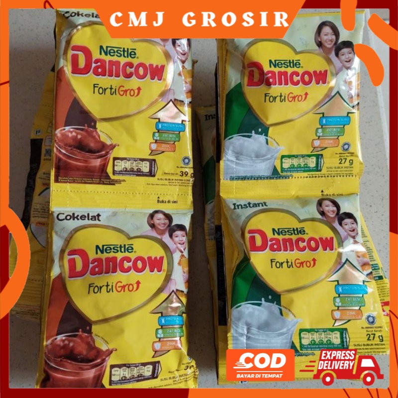 Jual [5 PCS] DANCOW FORTIGRO MINUMAN SUSU INSTANT PUTIH | COKELAT ISI 5 ...