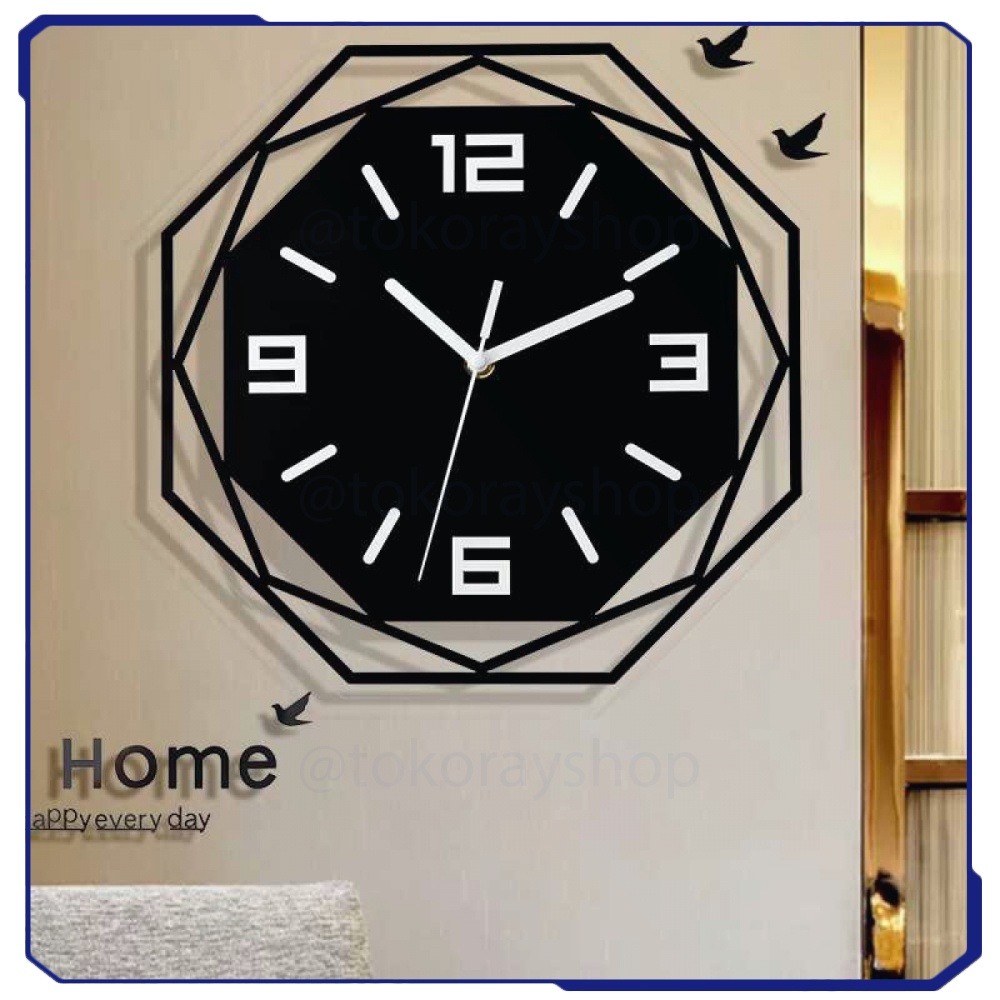 Jual Jam Dinding Bulat Quartz Creative Design Modern 30CM - E1599 ...