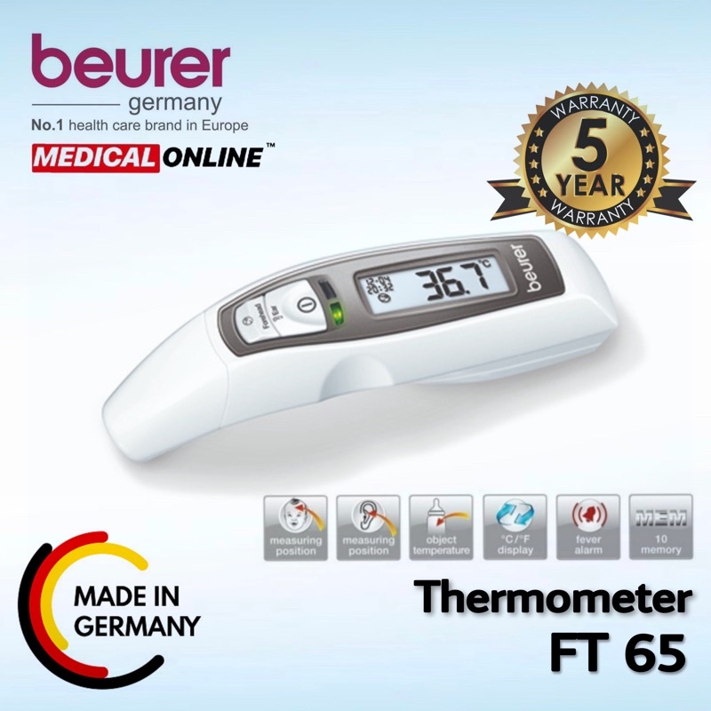 Jual THERMOMETER BEURER FT65 DIGITAL BAYI & DEWASA 6 IN 1 FT-65 BEURER GERMANY TERMOMETER ...