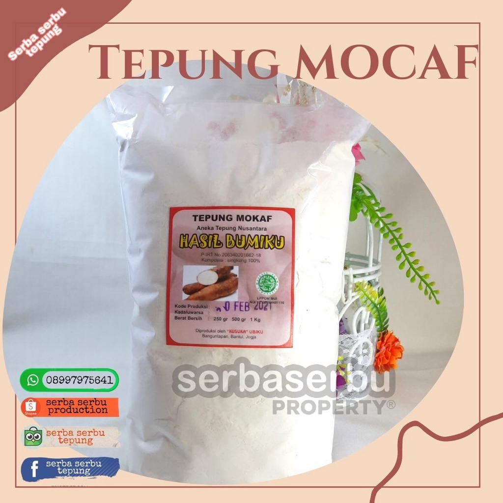 Jual Tepung Mokaf/ Mocaf (1 Kg)|mencegah proses Menopos|Tepung Free ...