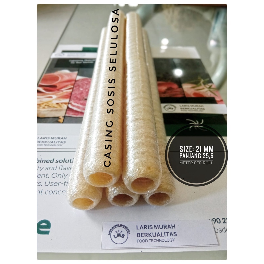 Jual 21 MM - CASING / KULIT SOSIS SELULOSE CELLULOSE ( PANJANG 25,6 ...