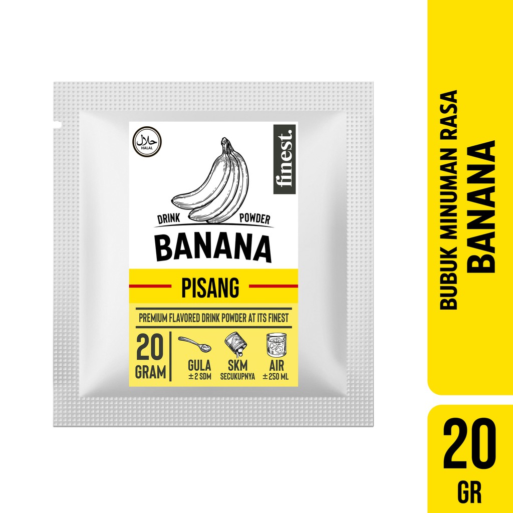 Jual Bubuk Minuman Rasa Pisang Drink Powder Kemasan Sachet 20 Gram ...