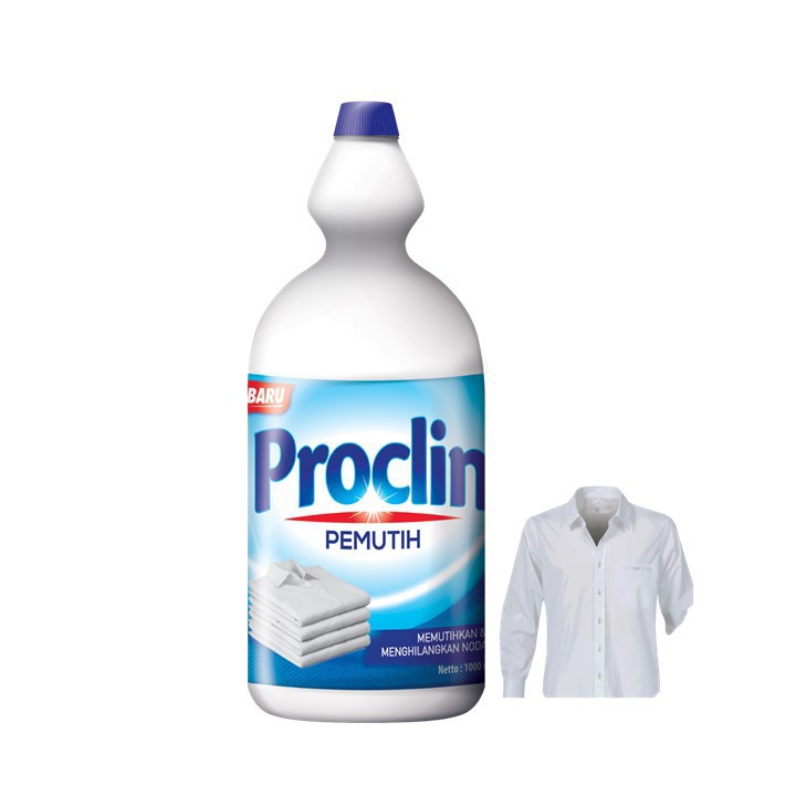 Jual Proclin Bleaching Pemutih Pakaian Kemasan Botol 1000 Ml Cairan ...