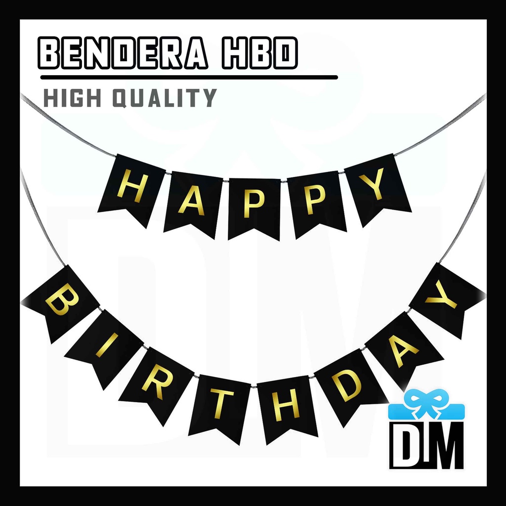 Jual Bendera Dekorasi Ulang Tahun HBD Happy Birthday Flag Banner ...