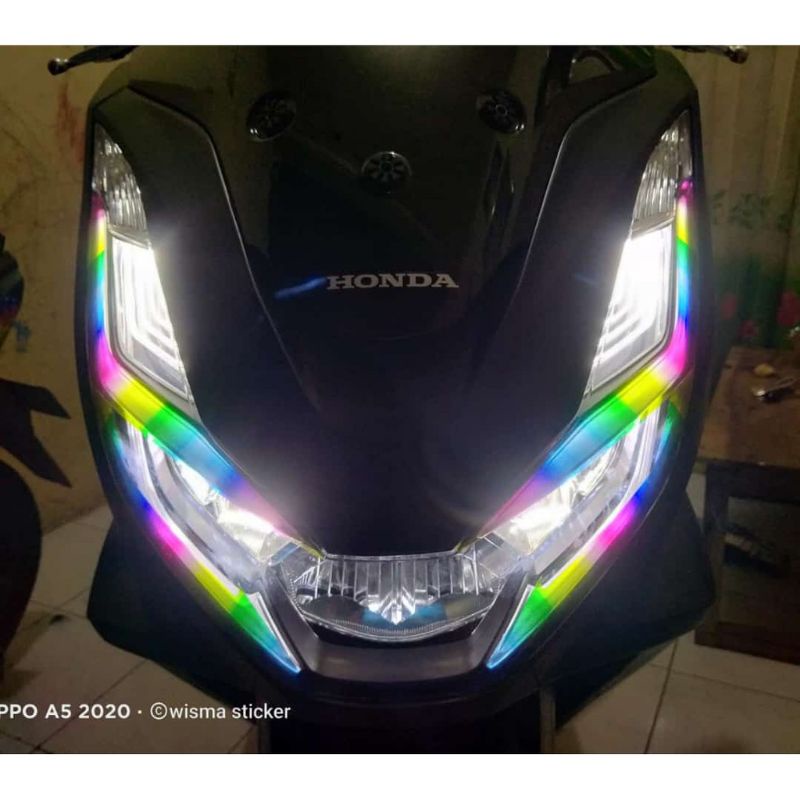Jual Stiker Alis Atas Bawah PCX 160 Tema RGB Sticker Alis RGB Sticker ...