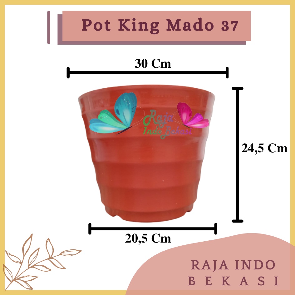 Jual Pot King Mado 37 Merah Bata Coklat Bata Terakota Teracota ...