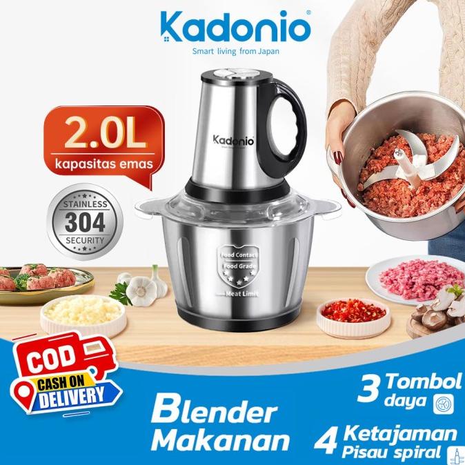 Jual Kadonio Meat Grinder multifungsi Stainless Steel 2L Chopper 3 ...