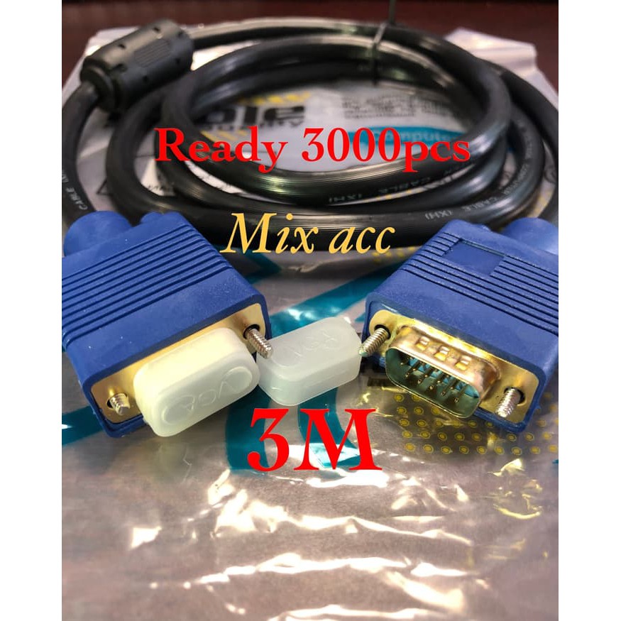 Jual Kabel VGA Gold 3m / 3 Meter High Quality - Gold Plated | Shopee Indonesia