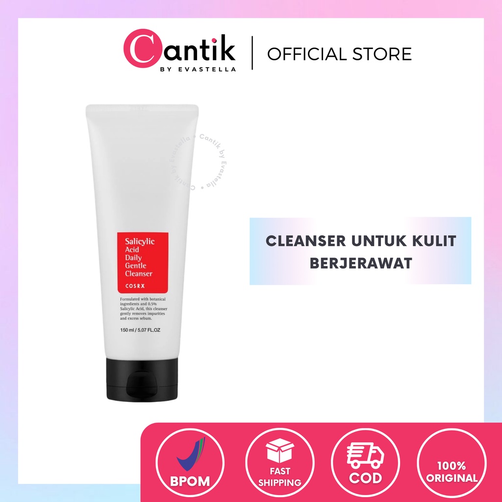 Jual CANTIK - COSRX Salicylic Acid Daily Gentle Cleanser 150ml & 50ml ...