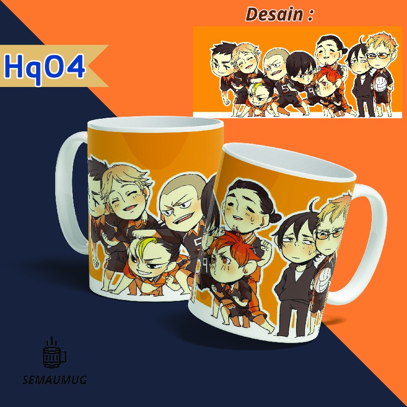 Jual SEMAUMUG GELAS CANGKIR MUG PRINT CUSTOM ANIME HAIKYUU HQ HINATA ...