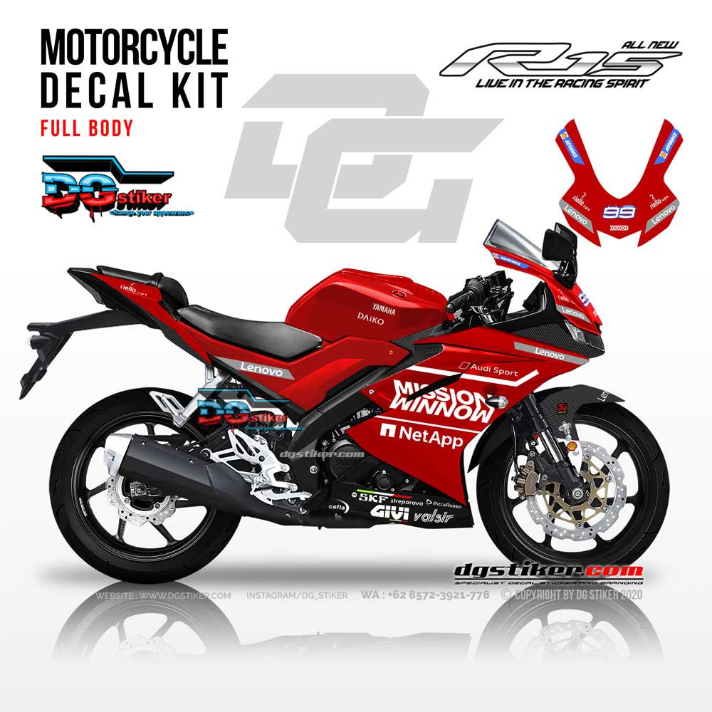 Jual Decal Striping Full Body R15 V3 Desmo GP 19 DG Stiker | Shopee ...