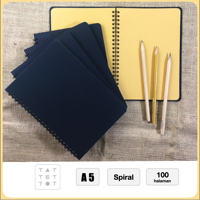 Jual NOTEBOOK BROWN BLACK BASIC AESTHETIC BUKU CATATAN SKETSA SPIRAL A5 ...