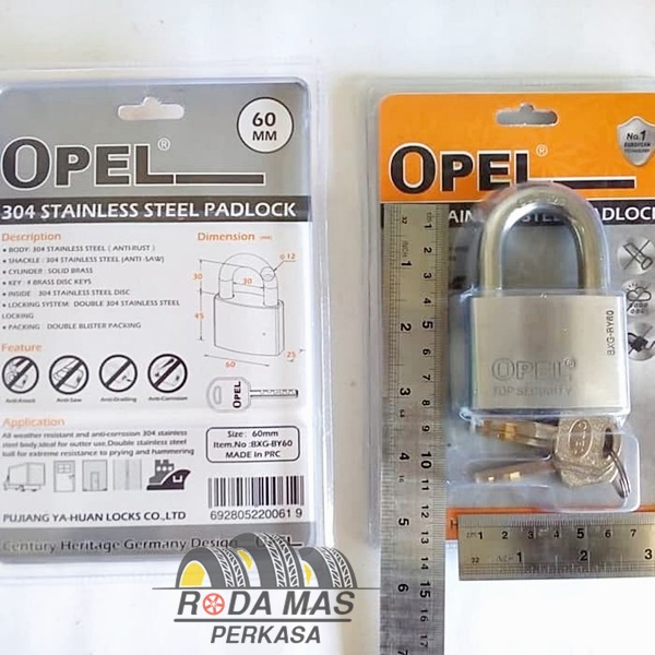 Jual Gembok Bagus Stainless Nikel 60mm Anti Potong Karat Leher Pendek ...