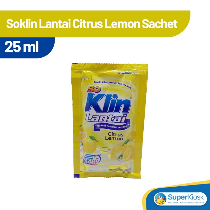 Jual Soklin Lantai Citrus Lemon Sachet 25ml | Shopee Indonesia