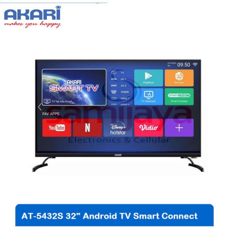 Jual TV TELEVISI LED ANDROID AKARI AT 5432S DIGITAL DVB T2 FWS 32 IN INCH " HDMI USB PACKING ...