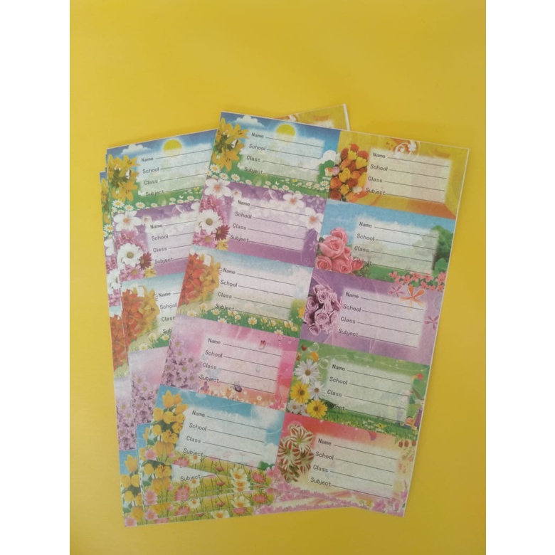 Jual Sticker Identitas Nama / Label Nama / Label Sticker Nama Motif ...
