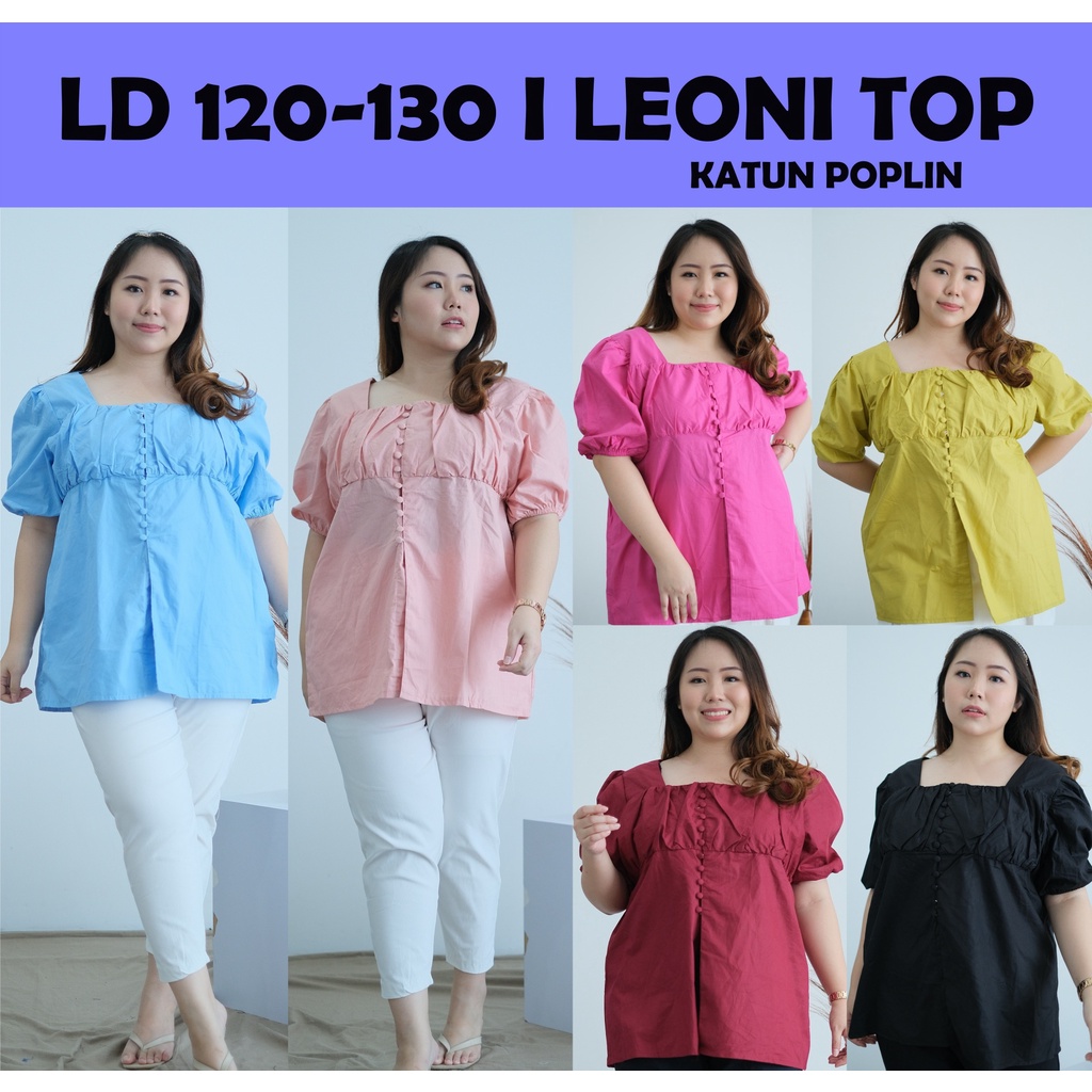 Jual 064 BIGSIZE TOP | ATASAN JUMBO LEONI | Shopee Indonesia