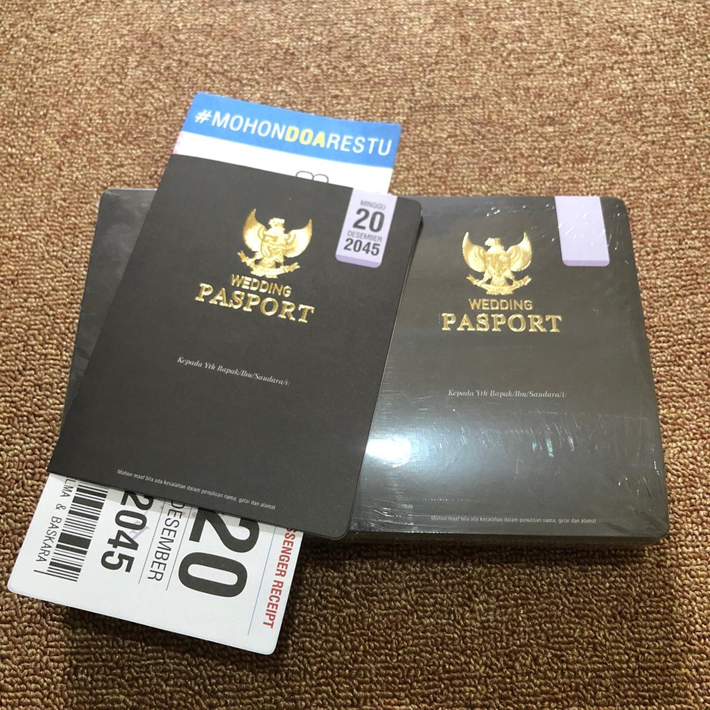 Jual Blangko Undangan Java Wedding Passport 04 Per Lembar | Shopee ...