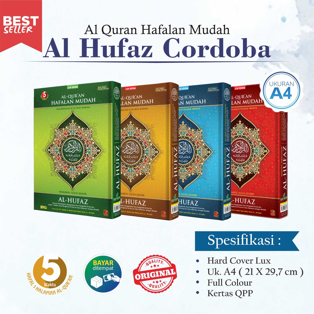 Jual Al quran Besar Terjemah tajwid Quran Hafalan Mudah A4 AL Hufaz HC ...