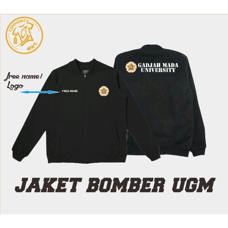 Jual Jaket UGM Bomber / Universitas Gadjah Mada Jacket Krem & Black ...