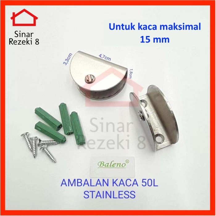 Jual Premium Ambalan Kaca Jepit 50L STAINLESS / Tatakan Penyangga ...