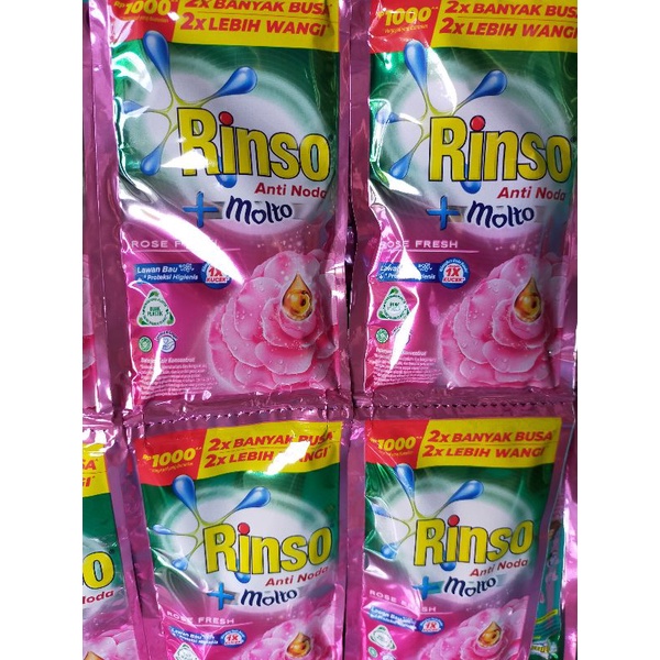Jual Rinso+Molto Rose Fresh cair sachet 1440ml(40ml X 36 sachet ...