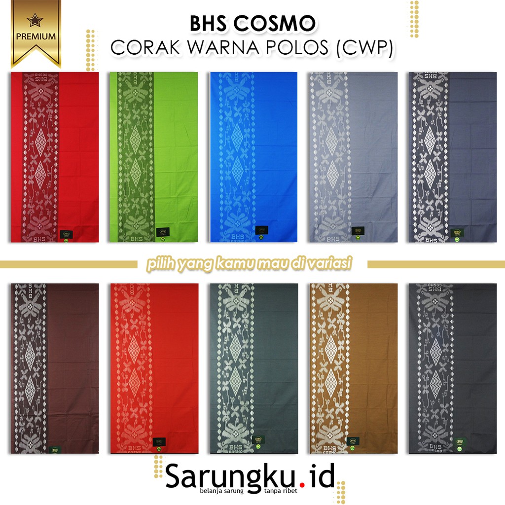 Jual SARUNG BHS COSMO WARNA POLOS CWP - K26 PPF | Shopee Indonesia