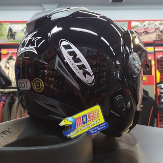Jual Helm INK T1 R Solid Black Hitam Glossy | Halfface | Double Visor ...