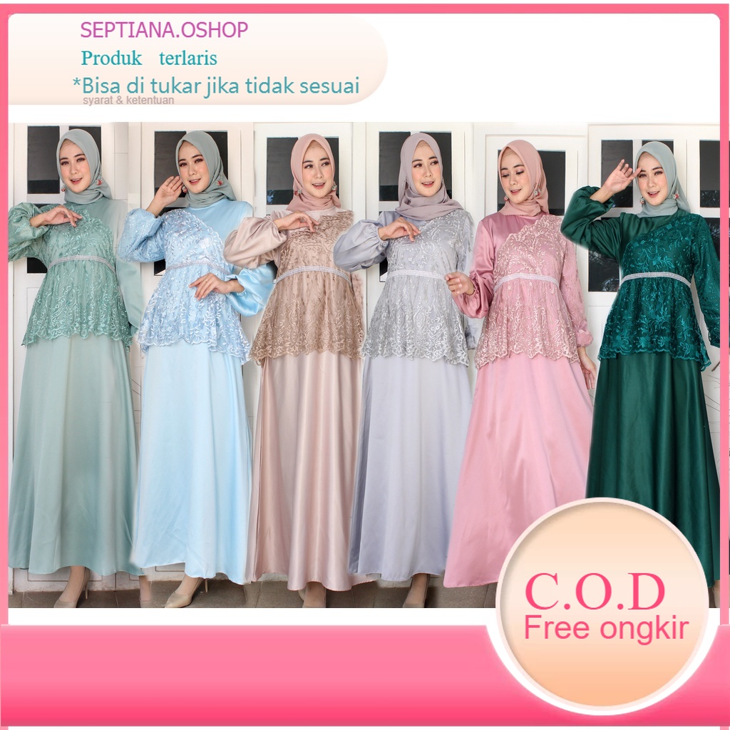 Jual GAMIS BRUKAT RIAN BUSANA / DRESS KEKINIAN / GAMIS KONDANGAN/ GAMIS PESTA/ GAMIS BRUKAT TILE ...