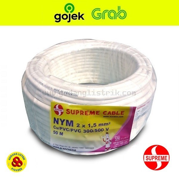 Jual Supreme Kabel NYM 2X1.5mm 50 Meter / Kabel NYM 2 X 1.5mm @50m Supreme | Shopee Indonesia