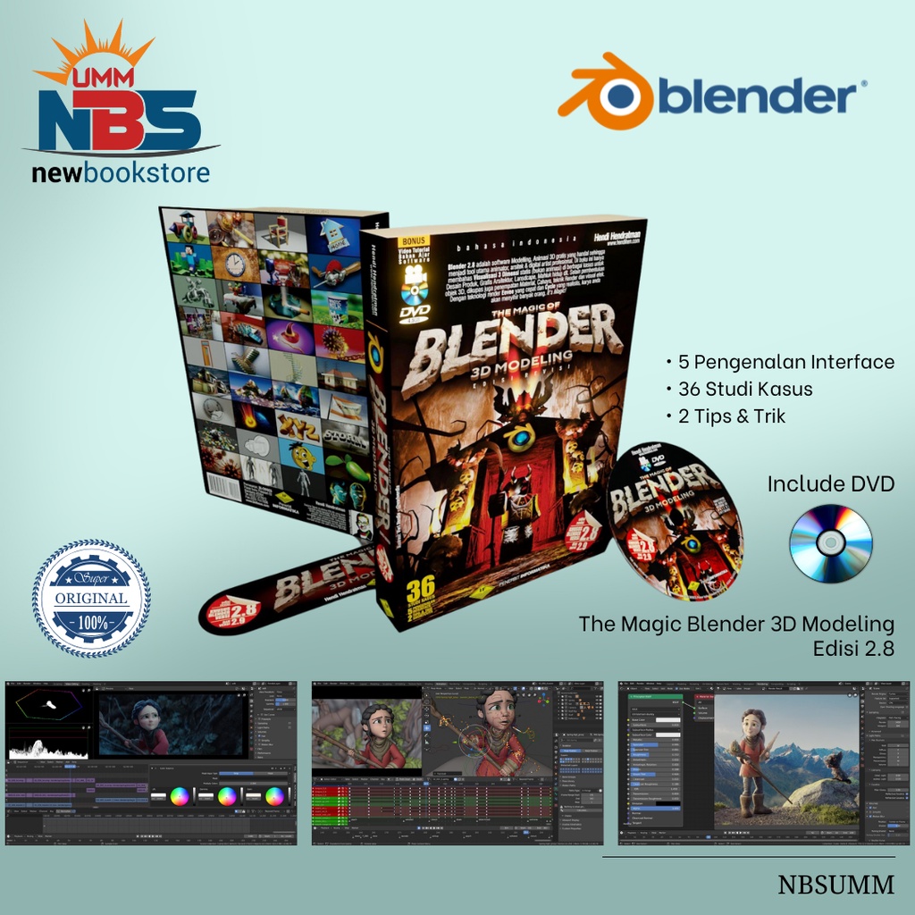 Jual Terbaru! Magic Of Blender 3D Modeling + DVD Edisi 2.7 & 2.8 ...