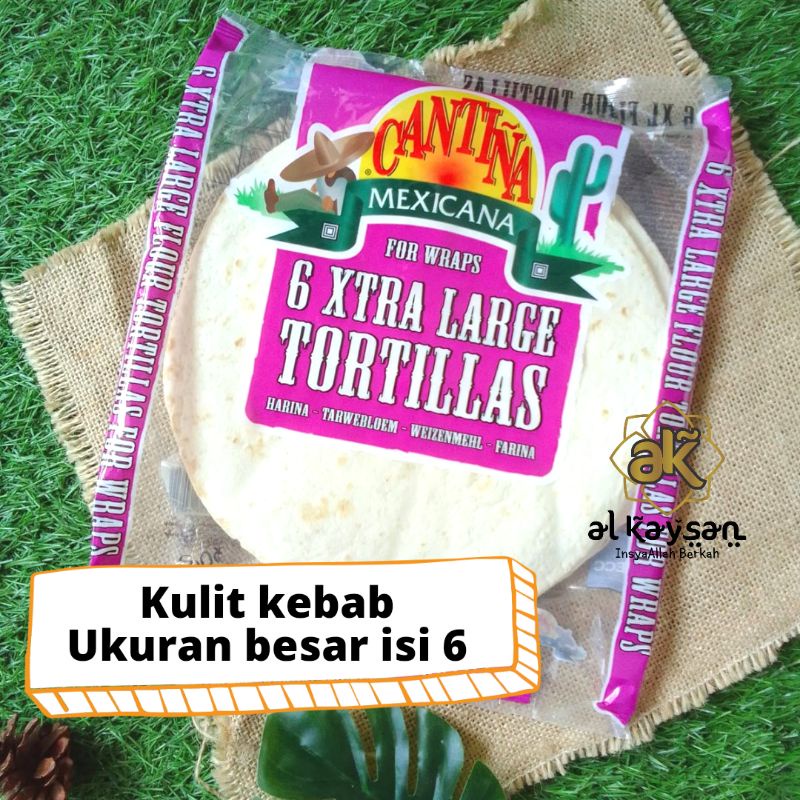 Jual KEBAB TORTILLA / TORTILLAS WRAP CANTINA MEXICANA EXTRA LARGE 360GR ...