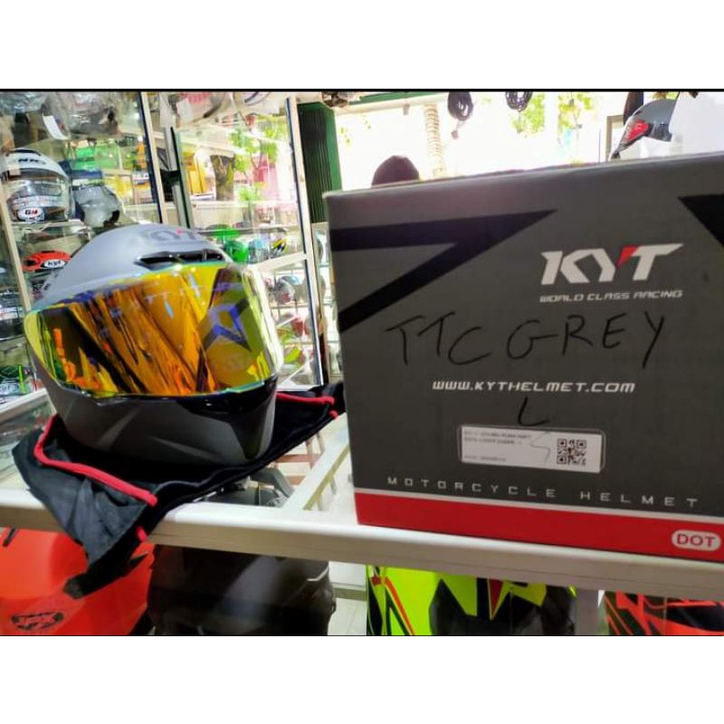 Jual HARGA PROMO --HELM KYT TT COURSE GORILLA GREY MATT (ONGKIR 2 KG ...