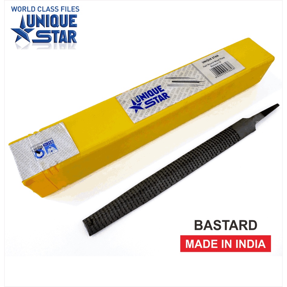 Jual UNIQUE STAR Half Round Wood Rasp Bastard 10 Inch - Kikir Kayu 1/2 ...