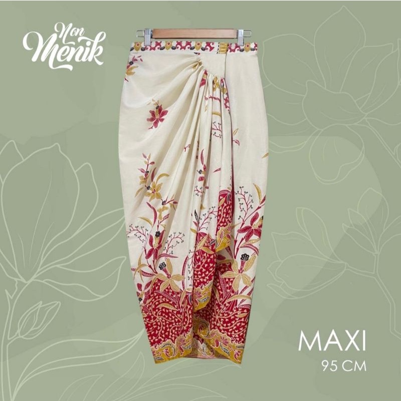 Jual ROK LILIT BATIK PUTIH GADING MERAH | Shopee Indonesia