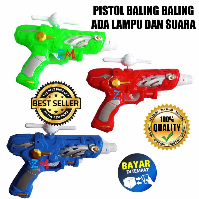 Jual Mainan Anak Pistol Mainan Baling Baling 2438 Ada Lampu dan Musik | Shopee Indonesia
