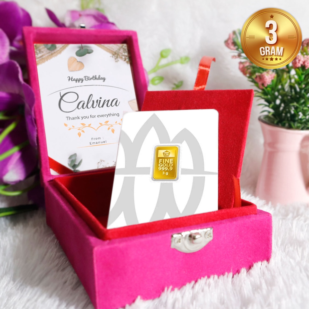 Jual Emas Antam 3 Gram Certicard + Box Gratis Kartu Ucapan Custom ...