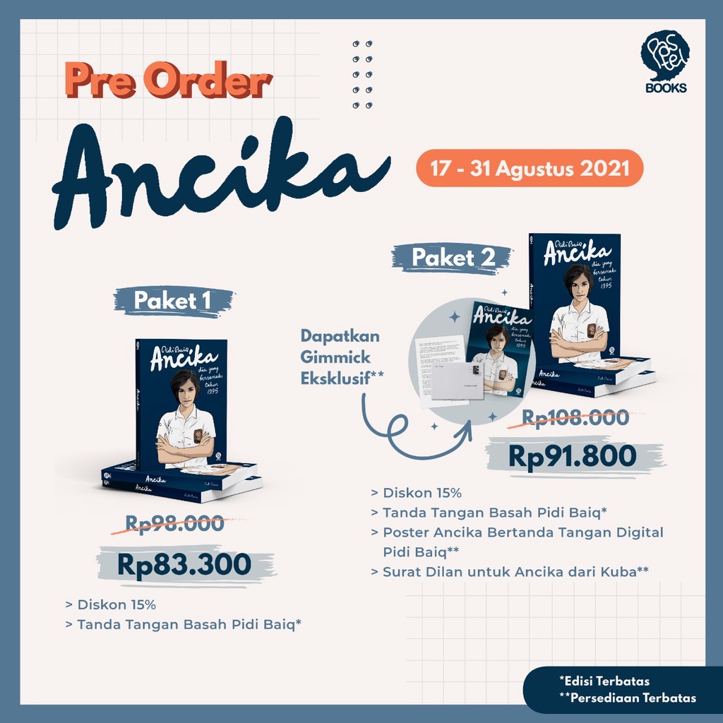 Jual NOVEL ANCIKA KARYA PIDI BAIQ | Shopee Indonesia