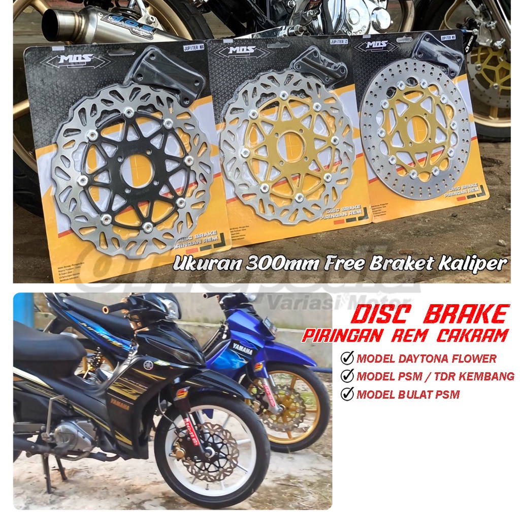 Jual Disc Brake 300mm pnp Jupiter/F1Zr Piringan Rem Cakram Model ...