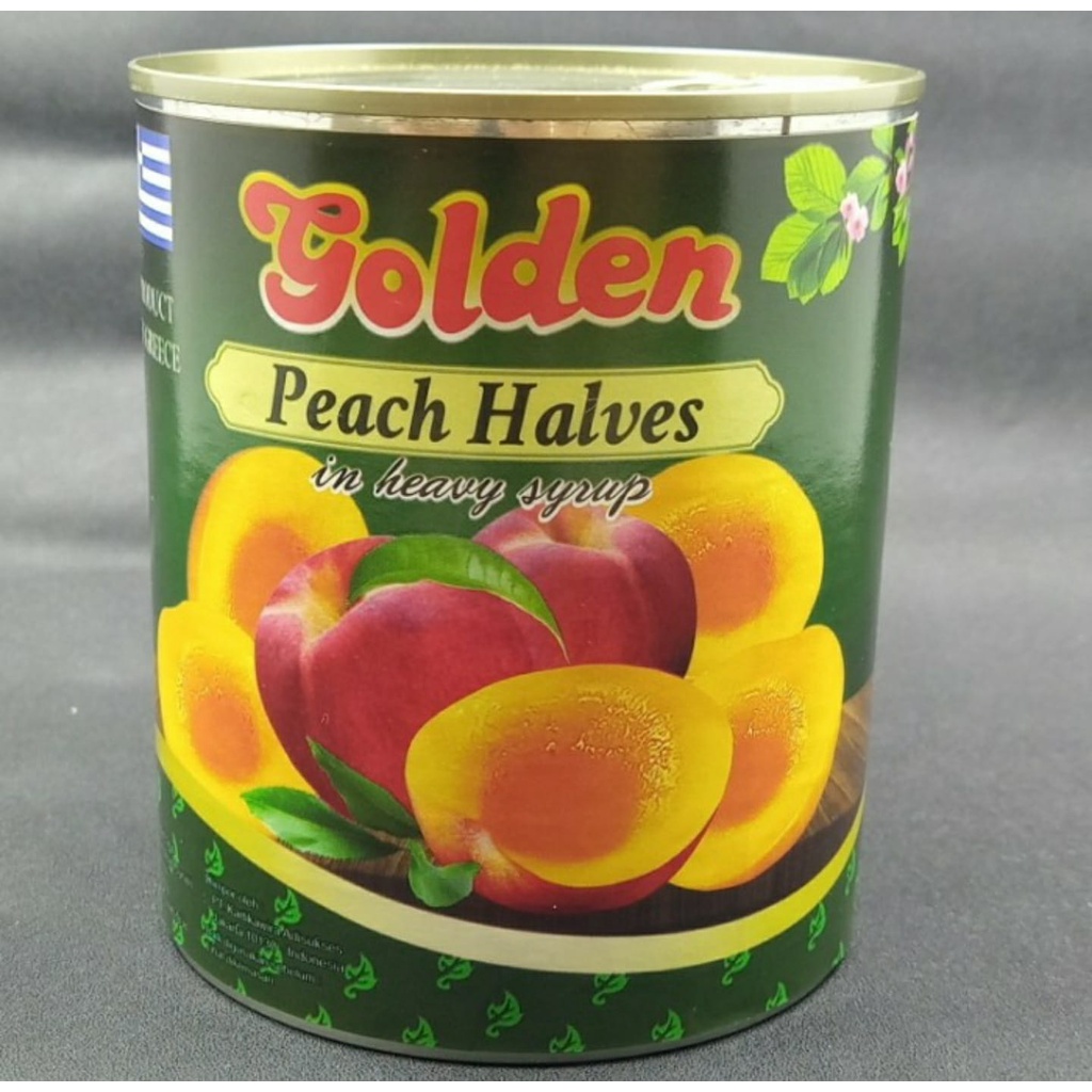 Jual GOLDEN buah Peach Kaleng Halves in Syrup 820gr | Shopee Indonesia
