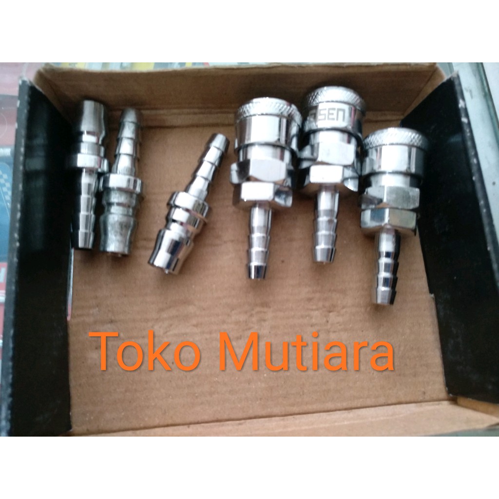 Jual coupler nepel betina untuk selang compressor 1 per 4 inci | Shopee ...